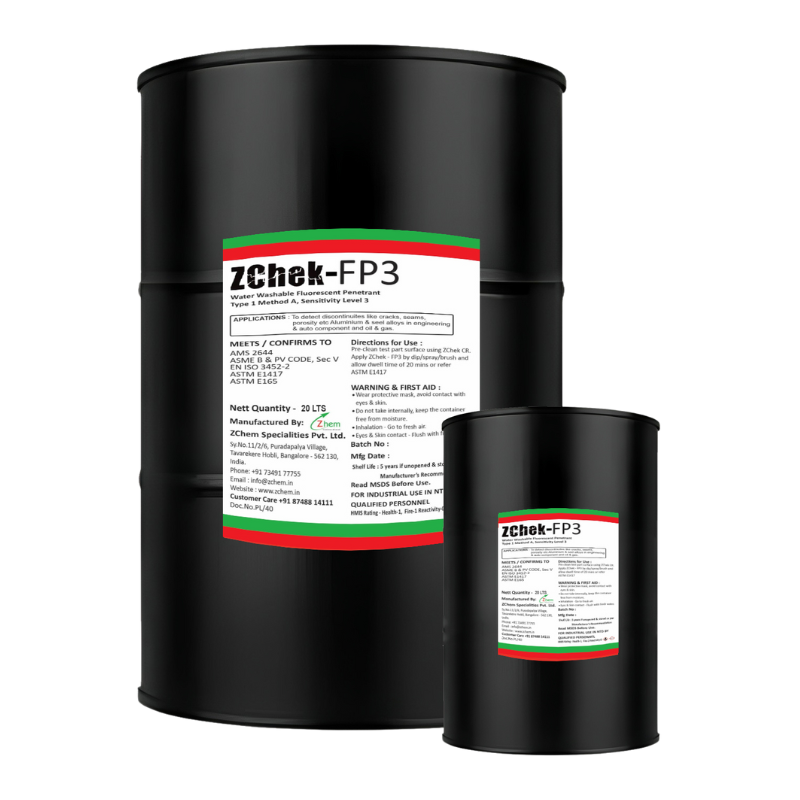 FP3 Water Washable Fluorescent Penetrant — Equipcon